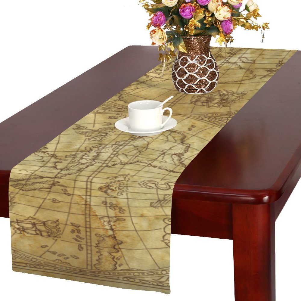 MYPOP world atlas map Table Runner 16x72 inches - Walmart.com