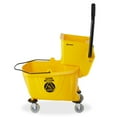 Dryser Commercial Mop Bucket, 26 Quart, Yellow, Side Press Wringer ...