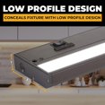 LED Under Cabinet Lighting Hardwired - 3CCT 18 Inch Bronze Finish ...