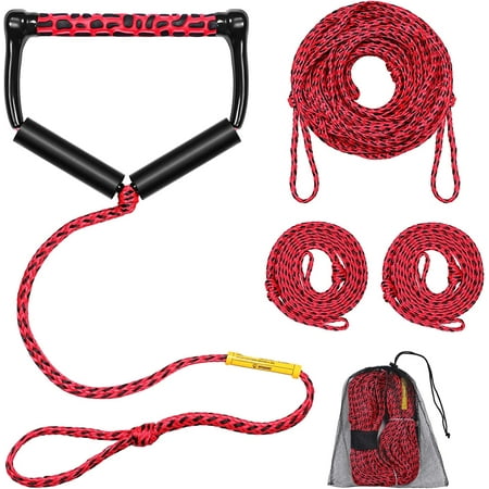 Wakeboard Rope with Floating Handles, Heavy Duty Water Line, 4 Sections ...