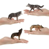 SPHET 7Pcs Wolf Toy Figurines Set Gray Wolf Simulation Wolves Action ...