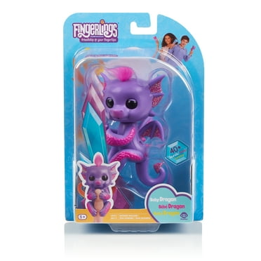 Fingerlings - Glitter Dragon - Noa (Green with Blue) - Interactive Baby ...