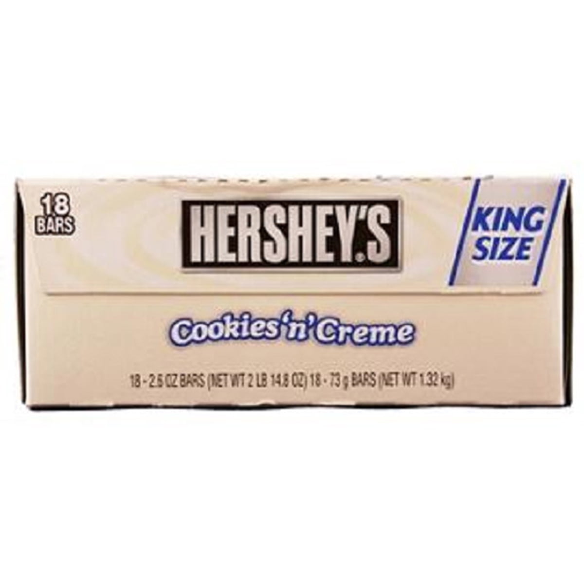 Product Of Hersheys, King Size Cookies N Creme, Count 18 (2.6 oz) - Chocolate Candy / Grab ...