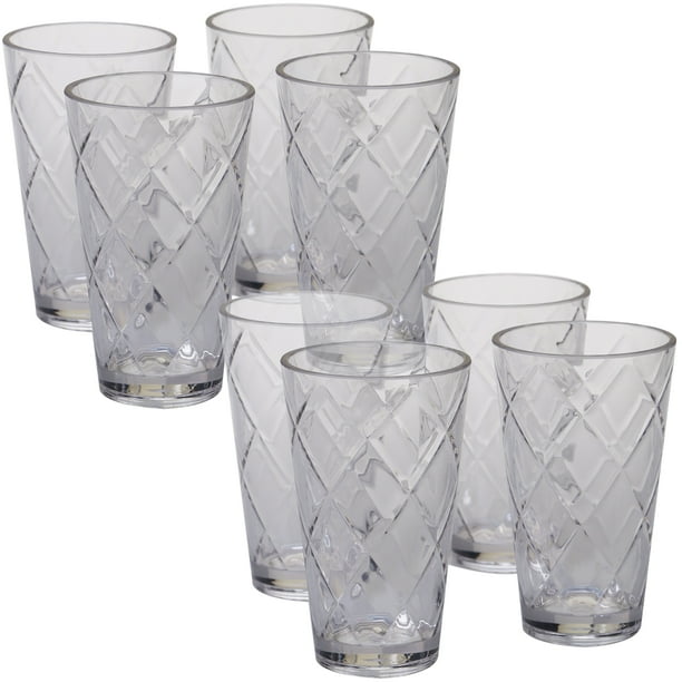 Clear Set8 Acrylic Ice Tea Glass 20 Oz 220 Grams