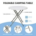 TBKLEY 32" Round Folding Table Portable Indoor Outdoor Plastic Dining ...