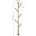 MyGift 2.5-Foot Gold Metal Wall Mounted Coat /Hat Rack, Modern Tree ...