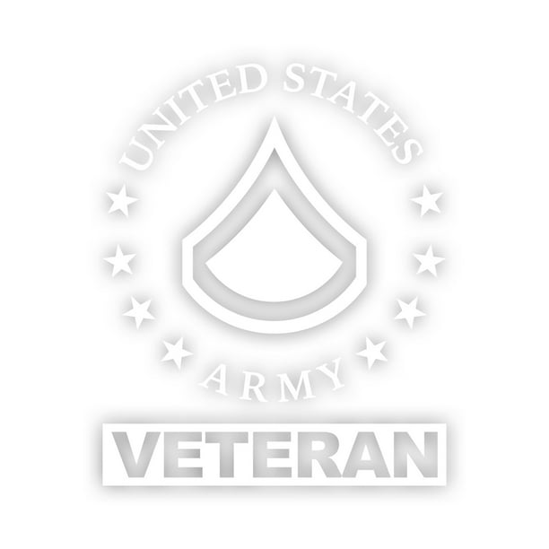 E-3 Private First Class Veteran US Army Rank Sticker Decal Die Cut ...