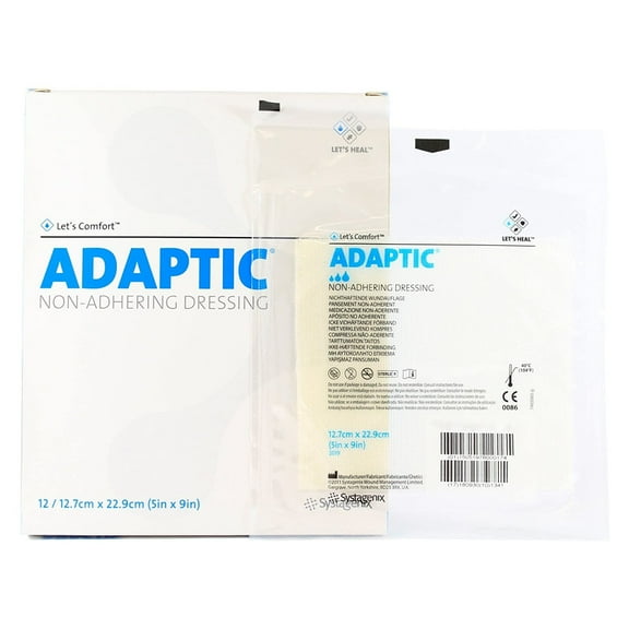Adaptic Sterile Non-Adherent Absorbent Dressings, 5 in x 9 in, 12 Count ...
