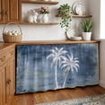 Blue Palm Tree Cabinet Curtains for Kitchen 28"Wx51"L, Summer Tropical ...