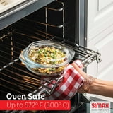 Simax Casserole Dish with Lid Microwave & Oven Safe Clear Glass ...