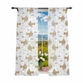 Art Aircraft Sheer Curtains for Living Room Bedroom, Brown Cartoon ...