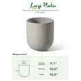 BEMAY 10" Plant Pots,Ceramic Planters with Drainage Hole Plug,Flower ...