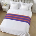 Bed Runner Purple Orange Bedding Scarves Soft Decorative Bed Flag ...