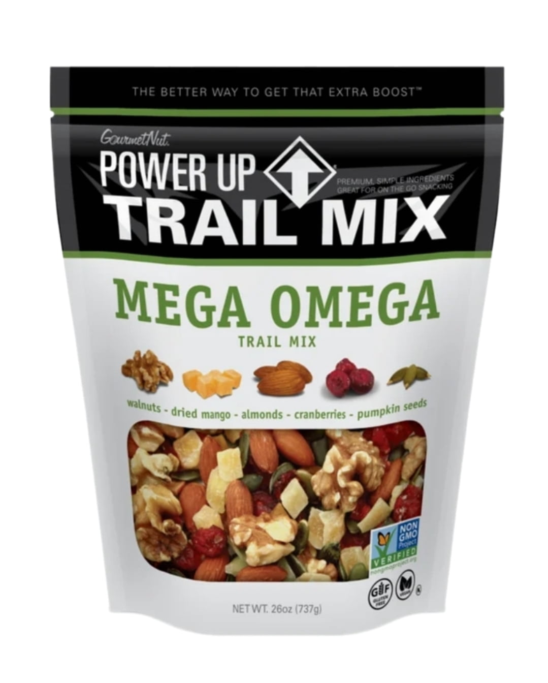 Power Up Mega Omega Gluten Free Vegan Trail Mix 26 Oz. - Walmart.com