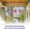American Independence Day Star Wind Chime - Patriotic Red White Blue ...