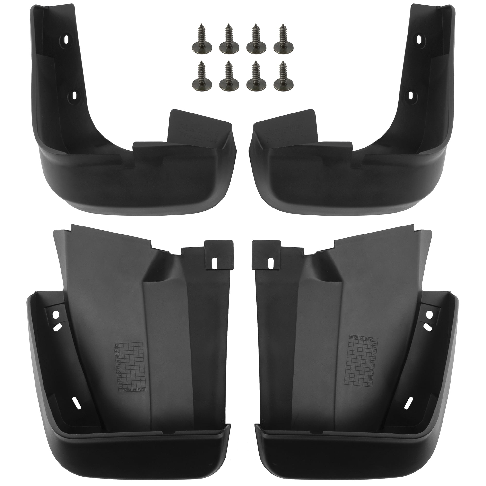 BOXI (Set of 4) Front and Rear Side Mud Flaps Splash Guards Mudflaps ...