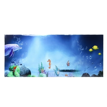 Tebru PVC Adhesive Underwater Coral Aquarium Fish Tank Background ...