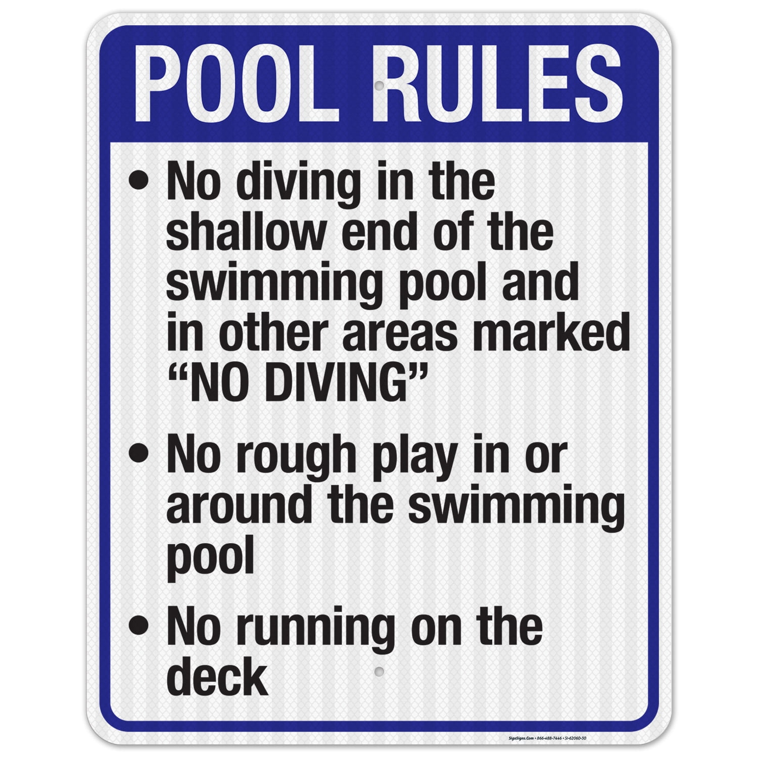Iowa Pool Rules Sign, Complies With State Of Iowa Pool Safety Code ...