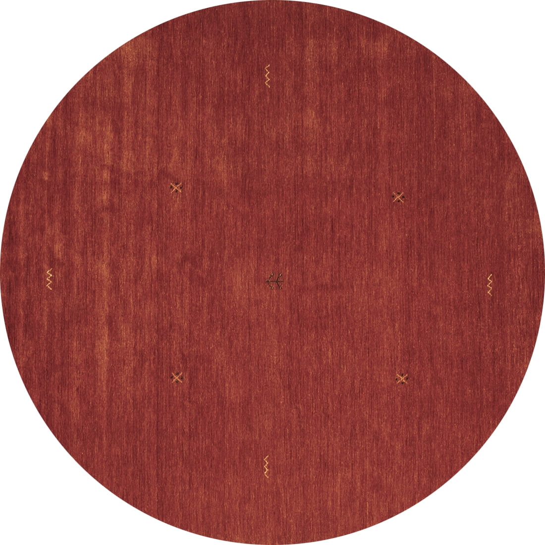 Ahgly Company Indoor Round Abstract Brown Contemporary Area Rugs, 6 ...
