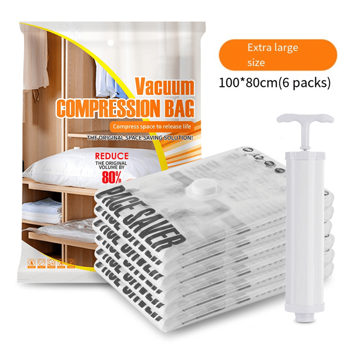 Click here for Unbranded 6x Vacuum Storage Bags  Sealer Compressi... prices