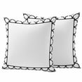 Art Frame Pillow Covers 2 Pack Geometric Black Morocco Printed Border ...