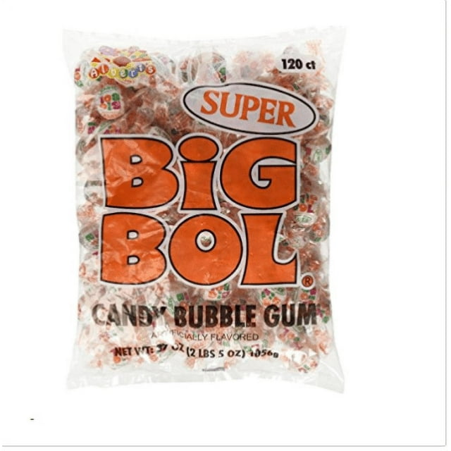 Albert's SUPER SIZE BIG BOL Candy Bubble Gum 120 count(two pack ...
