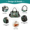 ALAZA Owl Bohemia Green Print Cooler Lunch Bag Insulated Reusable Lunch ...