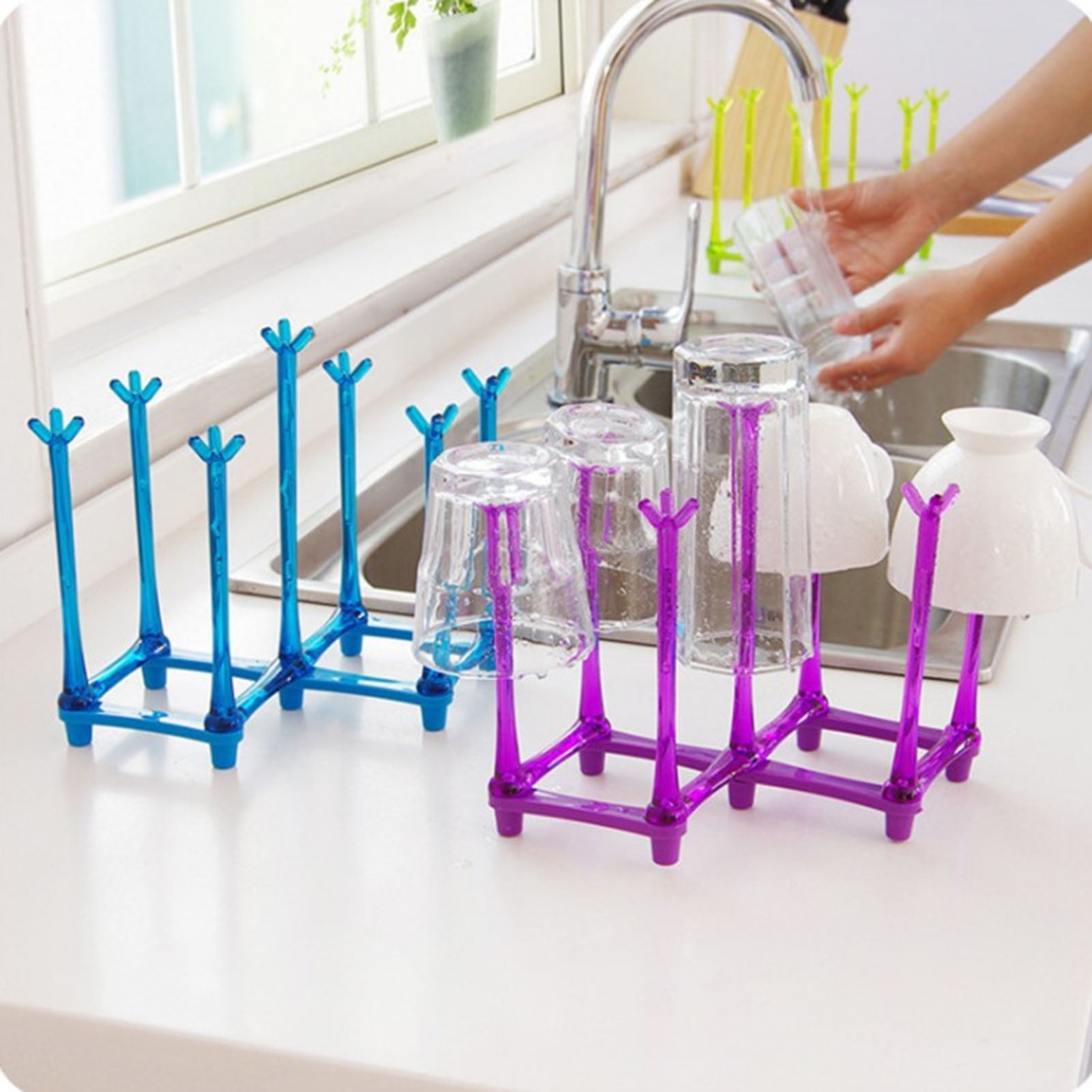 Water Cup Storage Rack Drain Cup Holder Upside Down Cup Holder Space ...