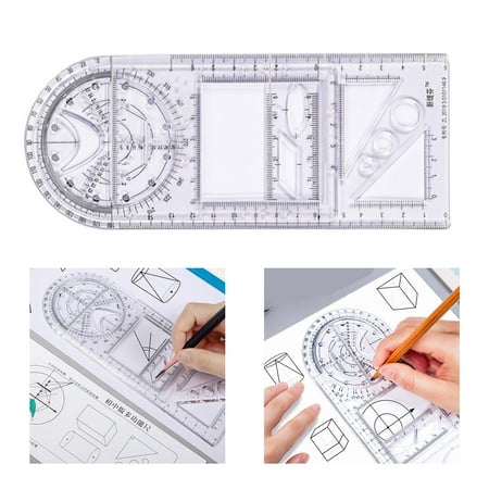 Multifunctional Drawing Ruler, Measuring Template Rulers, Draw Round ...