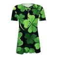 Inverlee Womens St Patricks Day Tshirts Plus Size Four Leaf Clover