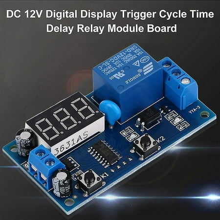 Dc 12v Digital Display Trigger Cycle Time Delay Relay Module Board | Walmart Canada