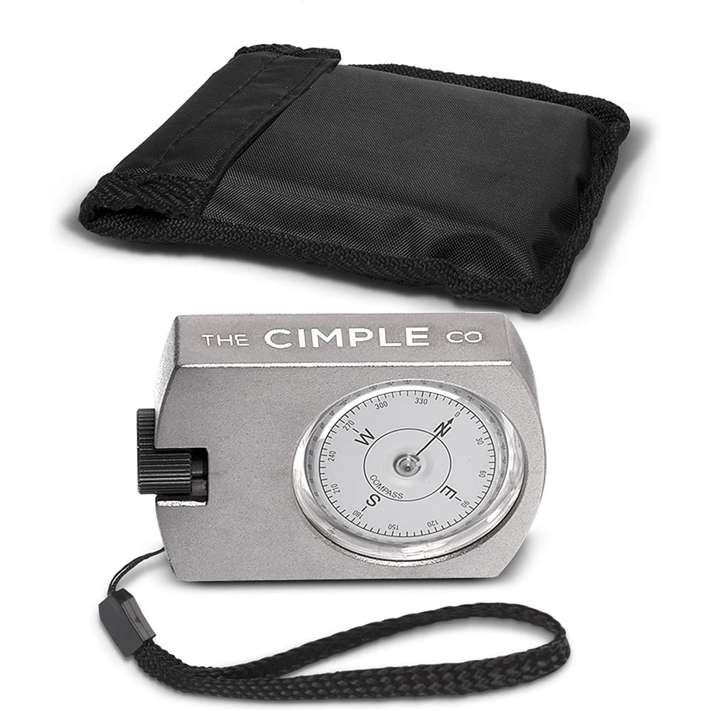 THE CIMPLE CO - Handheld Compass with Azimuth & Case - Aluminum ...