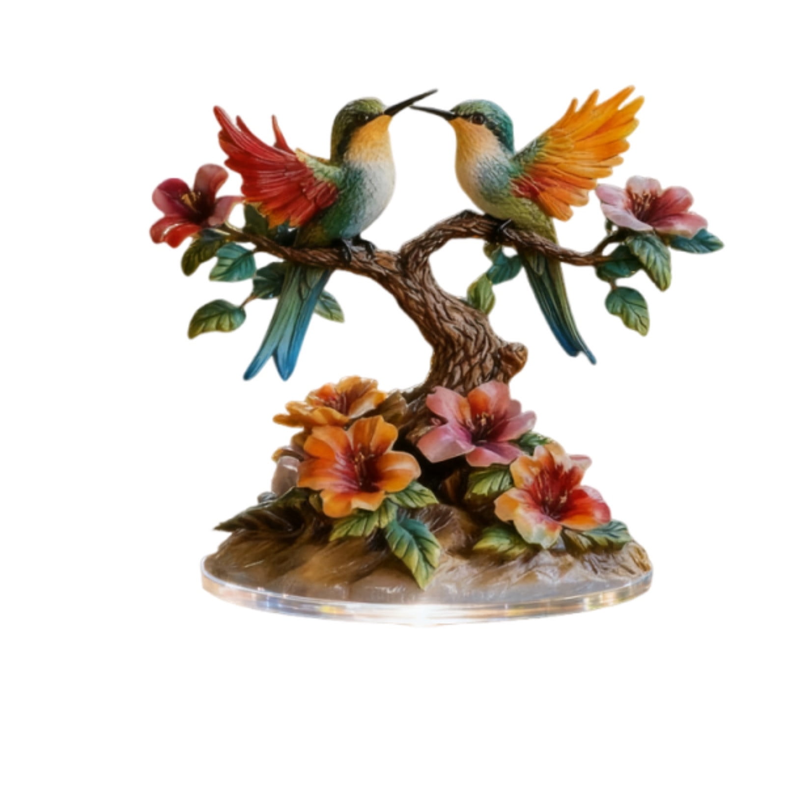 Click here for Chanana Stained Acrylic Birds On Branch Desktop Or... prices