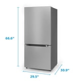 Midea 18.7 Cu. Ft. Bottom Mount Refrigerator, Stainless Steel ...