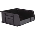 11" x 11" x 5" Stackable & Hangable Storage Bin (3 Pack), Black ...