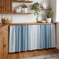 Blue Ombre Stripe Cabinet Curtain 28"Wx51"L, Dustproof Storage Cabinet ...