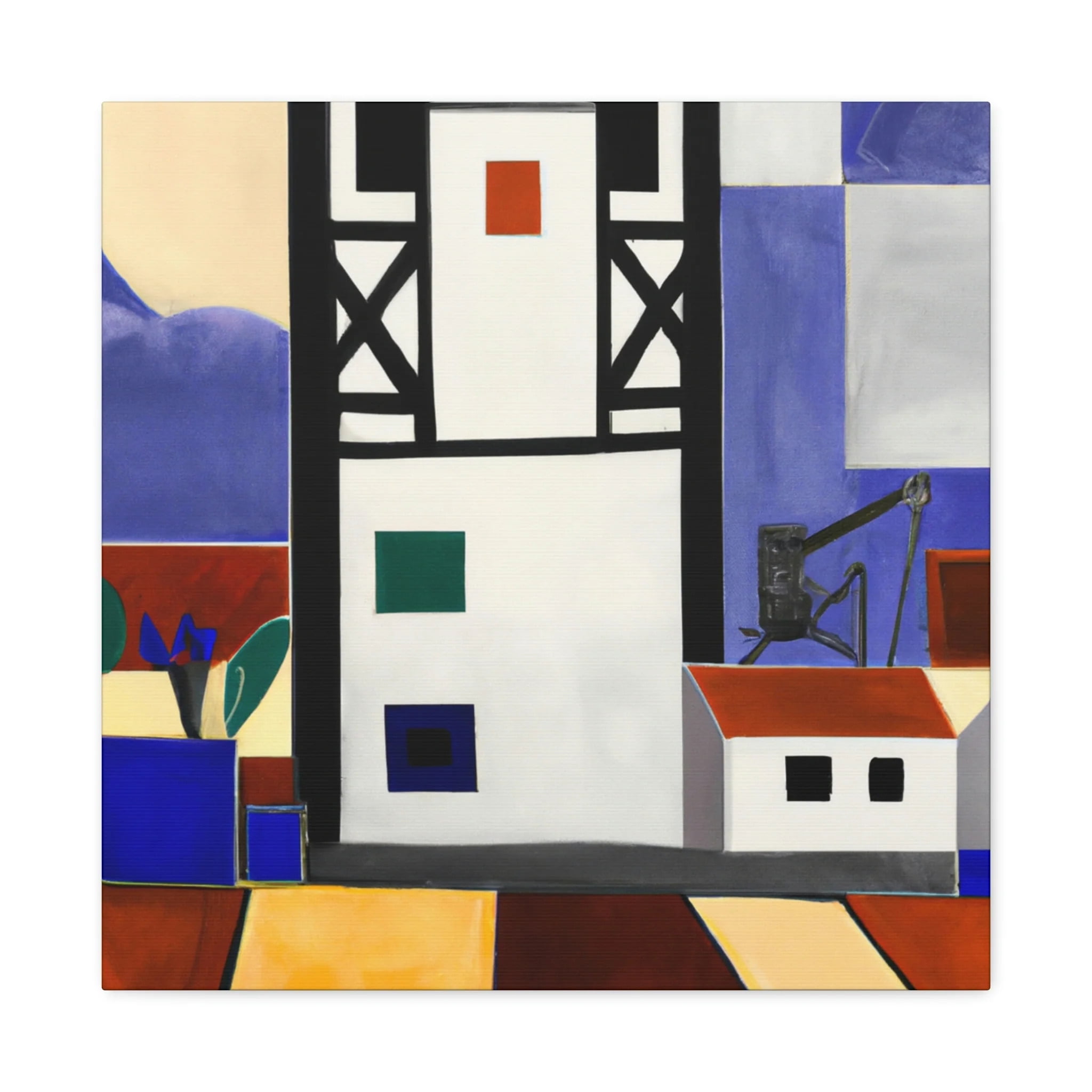 Aqua Tower Splendor - Canvas - Walmart.com