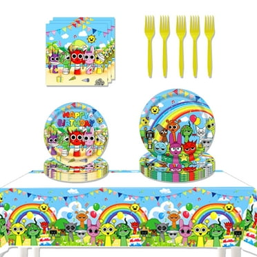 113 Pieces Modern Western Disposable Tableware Party Kit for 24 Guests ...
