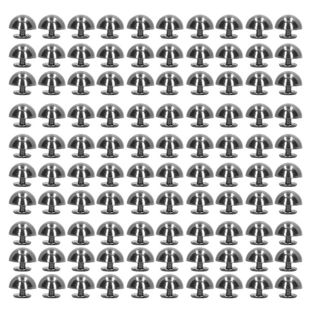 Round Head Rivets,100 Sets Mushroom Rivet Decorative Rivets Leather ...