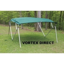 TAN/BEIGE SQUARE TUBE FRAME VORTEX 4 BOW PONTOON/DECK BOAT BIMINI TOP ...