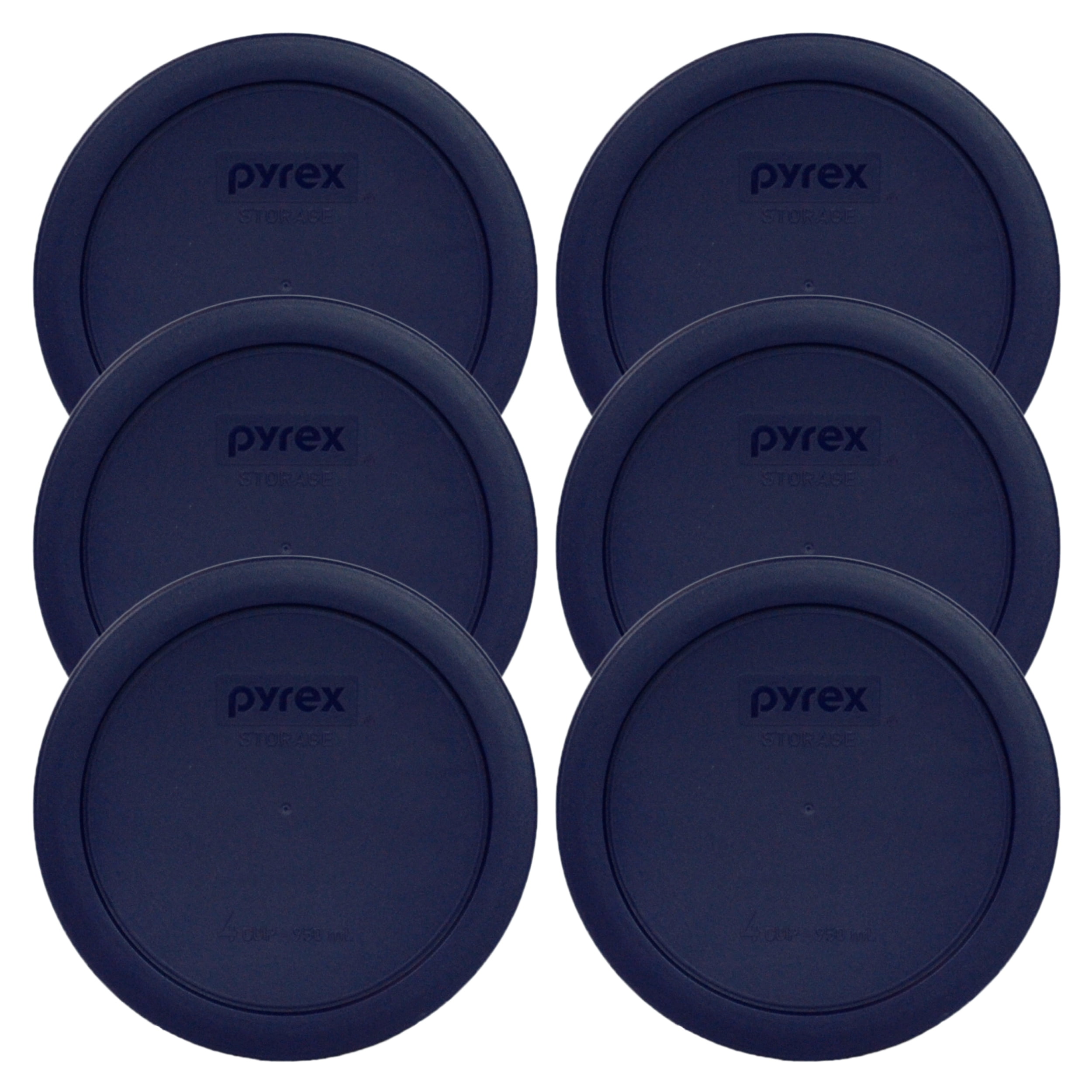Pyrex Replacement Lid 7201-PC Navy Blue Round Plastic Cover (6-Pack ...