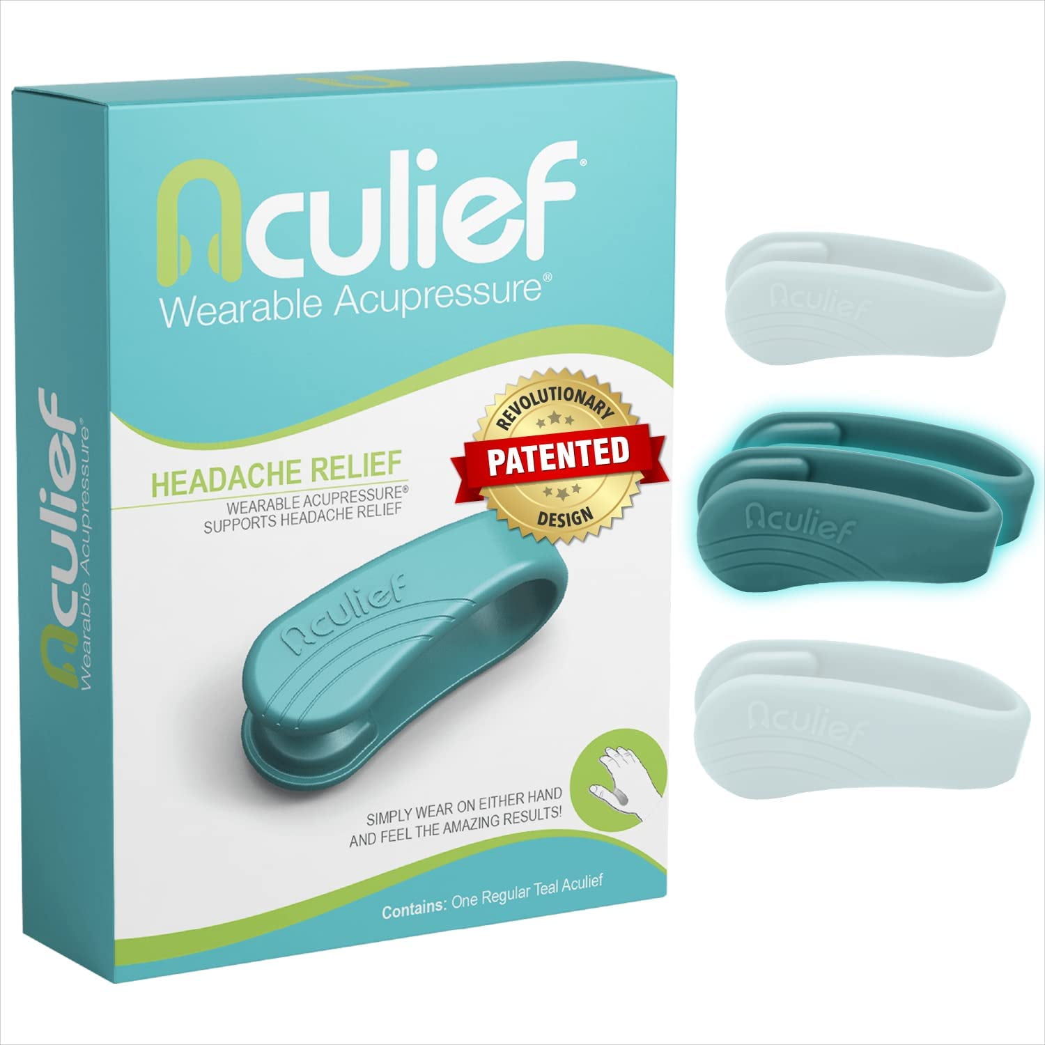 Aculief Wearable Acupressure Device - 1 Pack - Small - Teal - Walmart.com