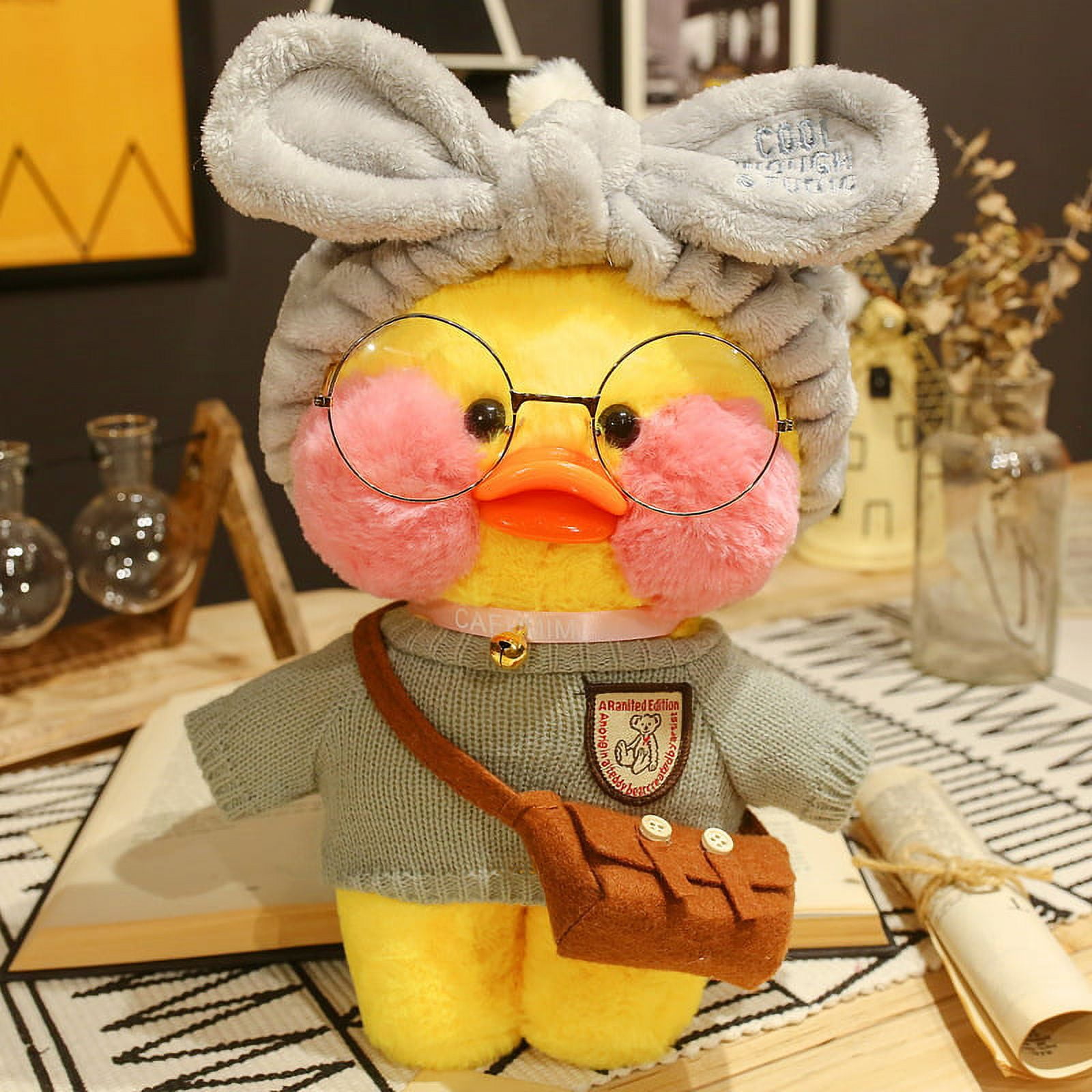Pato de peluche Lalafanfan de 30cm, juguetes de peluche, Pato amarillo ...