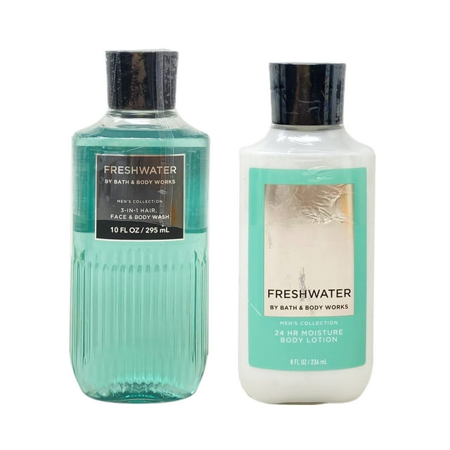 Bath And Body Works Mens Collection Freshwater Duo T Set 3 In 1