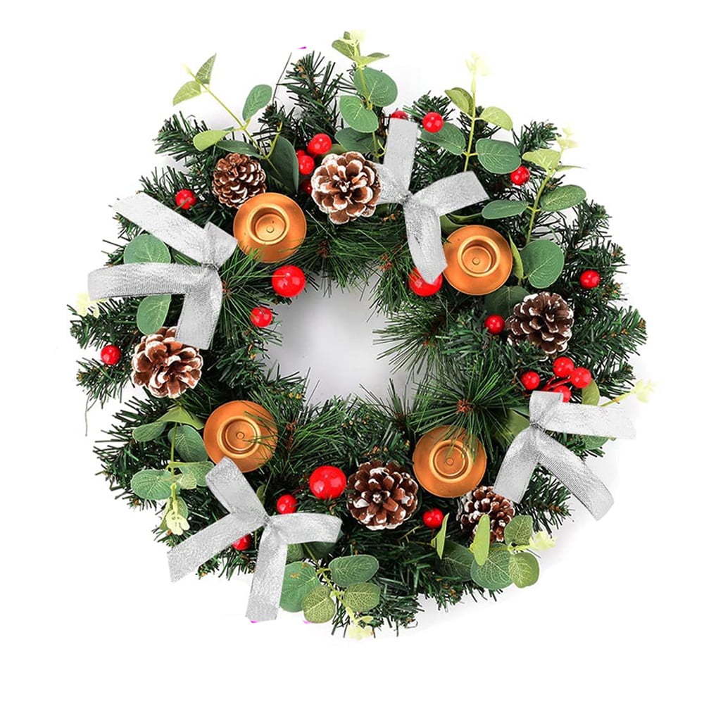 Corona de Adviento de Navidad, candelabro de Adviento de 12 pulgadas ...