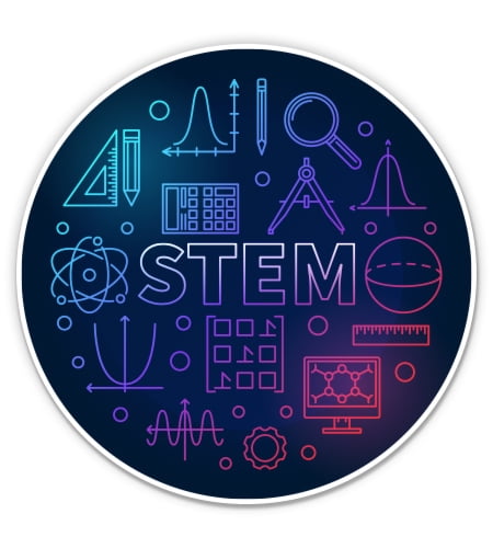 STEM - 8" Vinyl Sticker - For Car Laptop I-Pad - Waterproof Decal ...