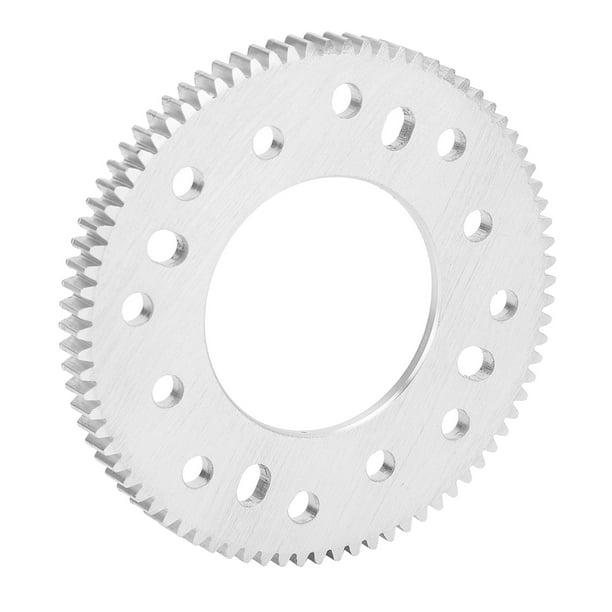 80 Tooth Cylindrical Aluminum Gear StraightTooth Deceleration Overspeed ...