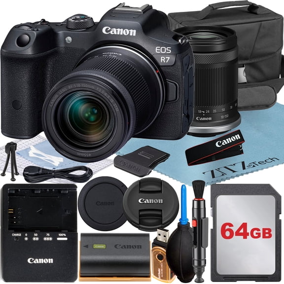 Canon EOS R7 Mirrorless Camera + Canon RF-S 18-150mm f/3.5-6.3 is STM ...