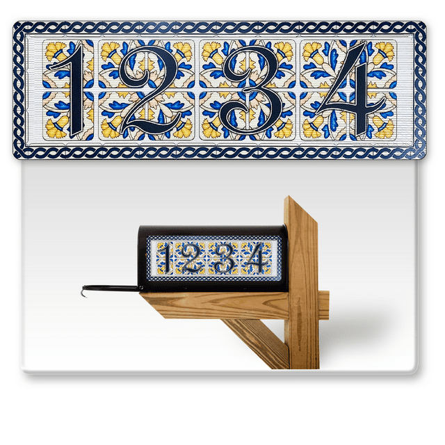 911 Customized Horizontal Mailbox Address Numbers Sticker Outdoor ...