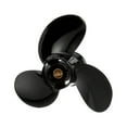 Quicksilver Black Diamond Aluminum Propeller 3-Blade RH with Rubber Hub ...